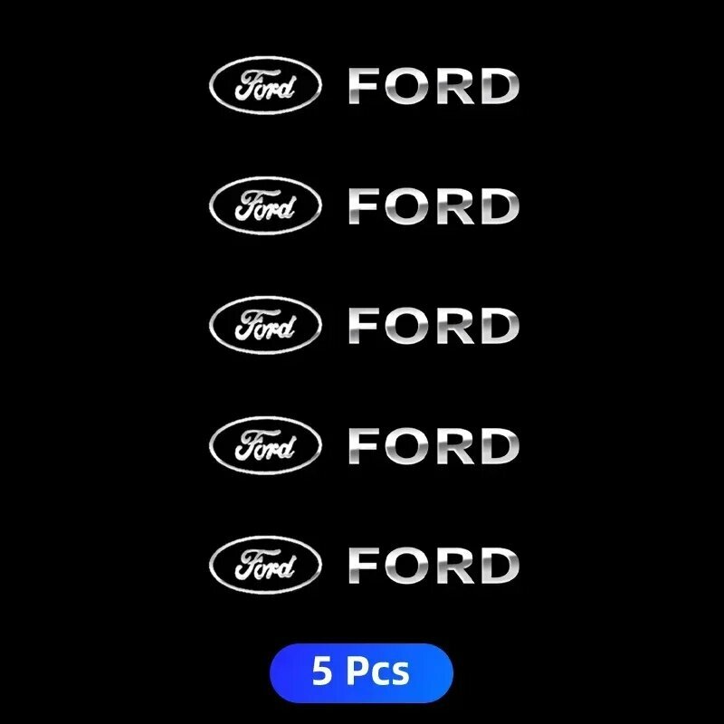 Автомобильный логотип, 3D металлические наклейки, декоративные автомобильные аксессуары для Ford Focus Mk2 Mk3 Fiesta Ranger Mondeo Mk4 S-MAX Kuga Mustang Escort For Ford-5PCS