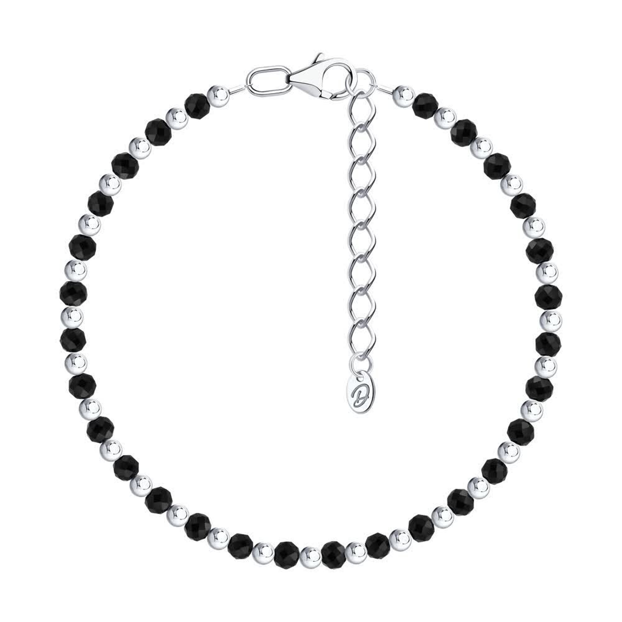 Браслет, серебро, 925 проба, родирование, шпинель