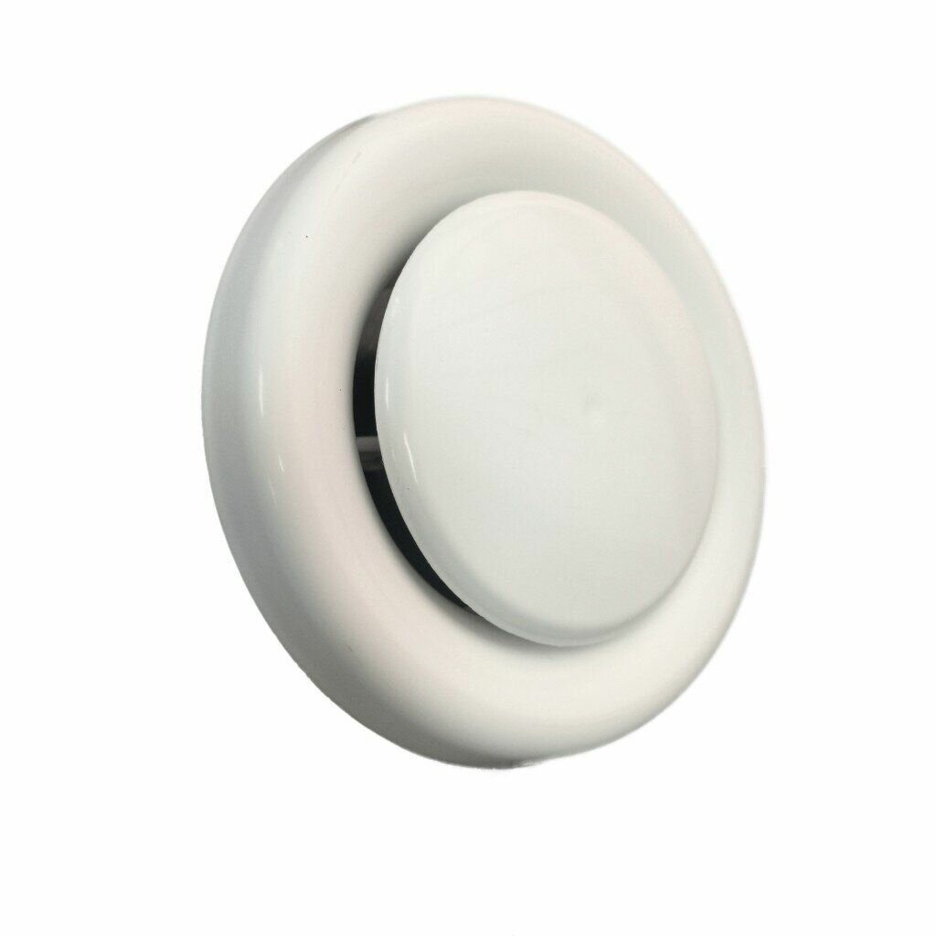 Анемостат Виенто d 100 мм, с фланцем, пластик, белый