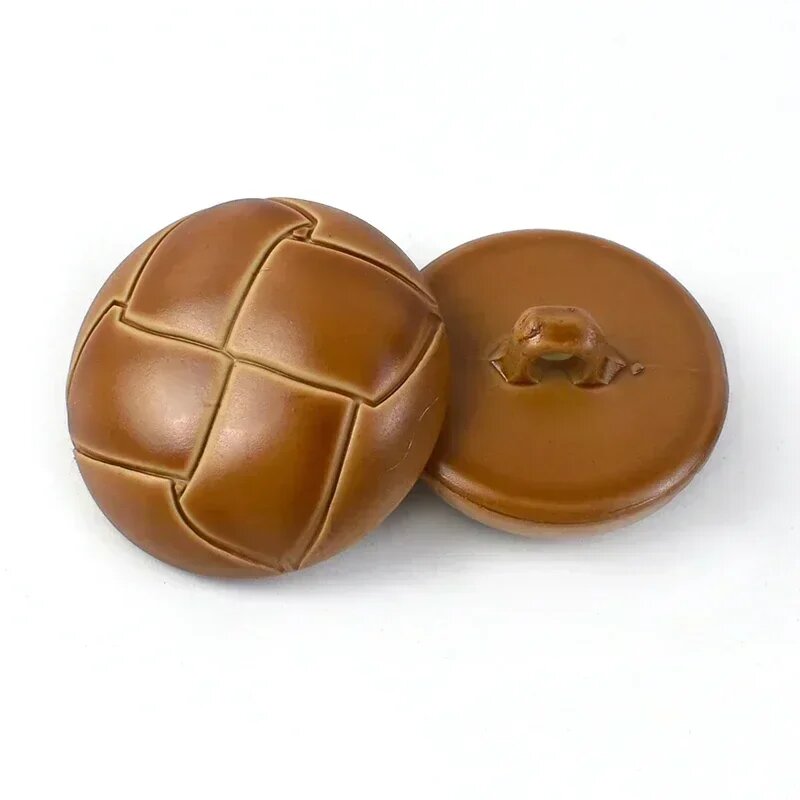 Meetee искусственные кожаные пуговицы 15-25 мм Коричневый, 15mm-50Pcs, Yellow