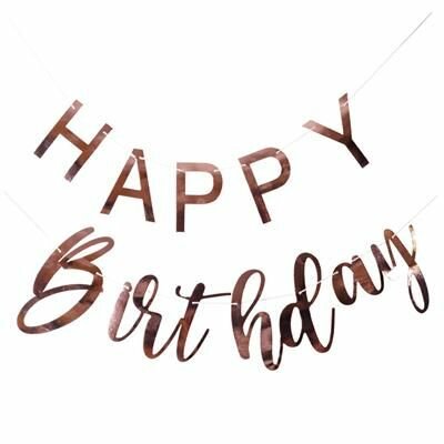 Гирлянда весёлая затея "Happy Birthday", цвет Розовая дымка