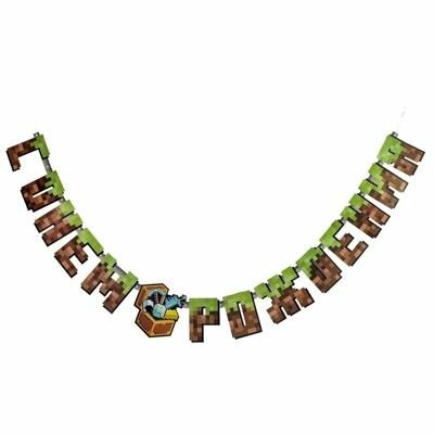 Гирлянда весёлая затея "С днем Рождения", Пиксели, буквы, разноцветная, 210 см