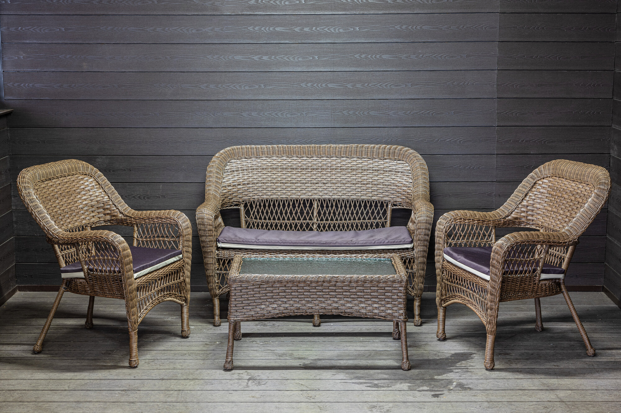 Комплект мебели из искусственного ротанга Мэдисон (Medison) Terrace Set с подушками на сидение