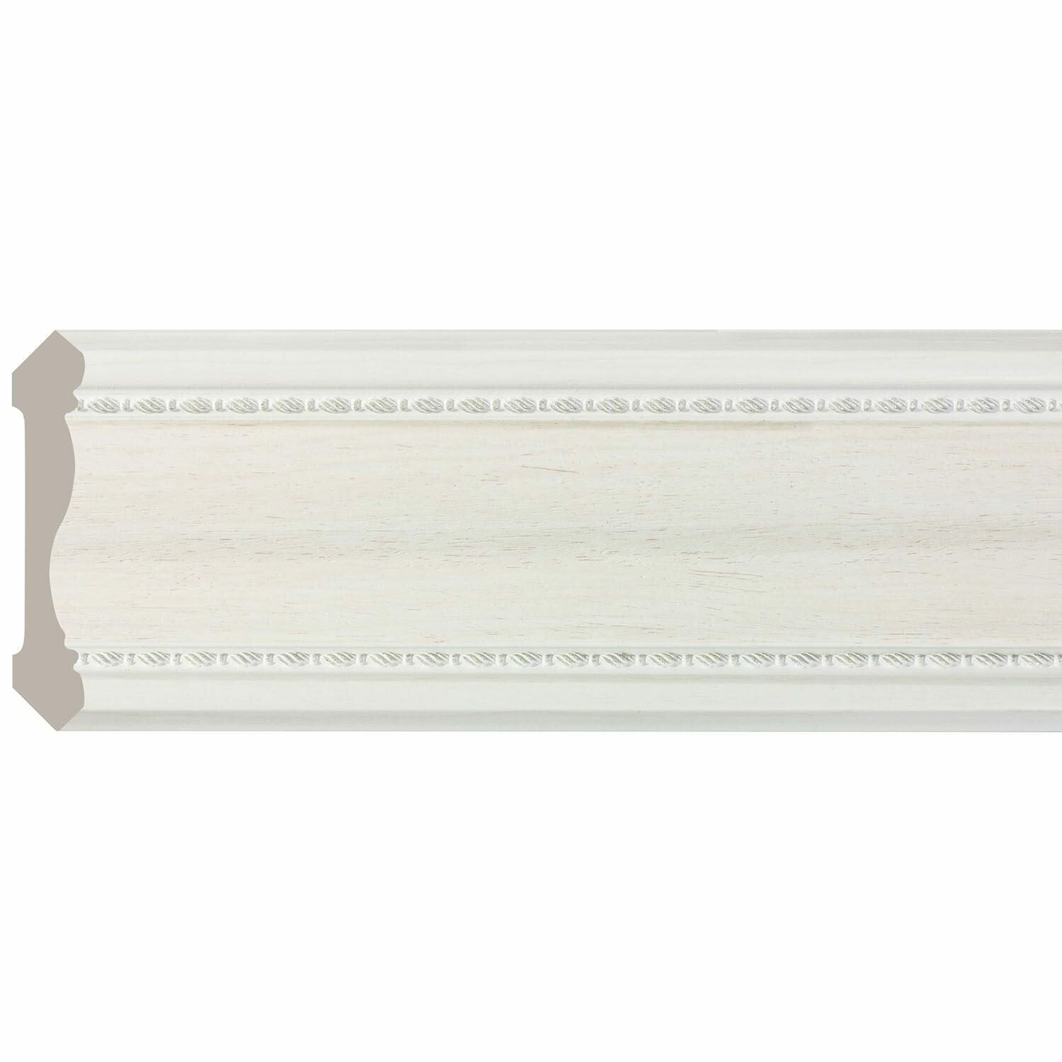Карниз, Интерьерный багет, набор 2 шт. 80х57х1100мм Слоновая кость Cosca 179-15