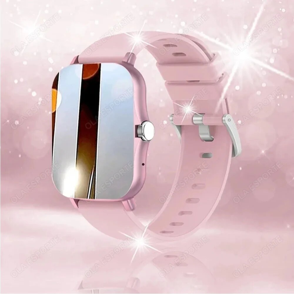 Розовые смарт-часы 1.83" Bluetooth
