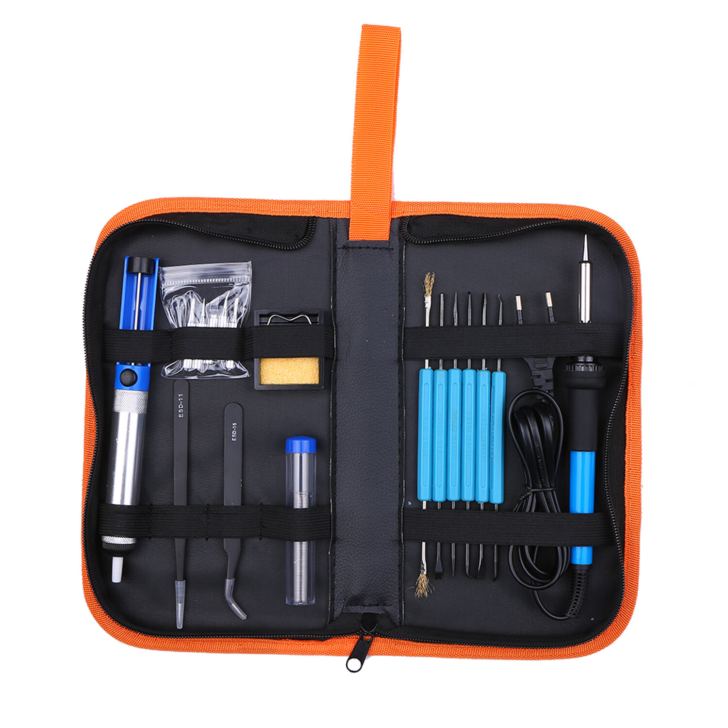 Паяльный набор 60Вт, 5 наконечников, сумка (EU plug)