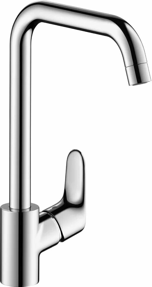 Смеситель для кухни Hansgrohe Focus 31820000 с поворотным изливом, хром, глянцевый, однорычажный, латунный, с керамическим картриджем