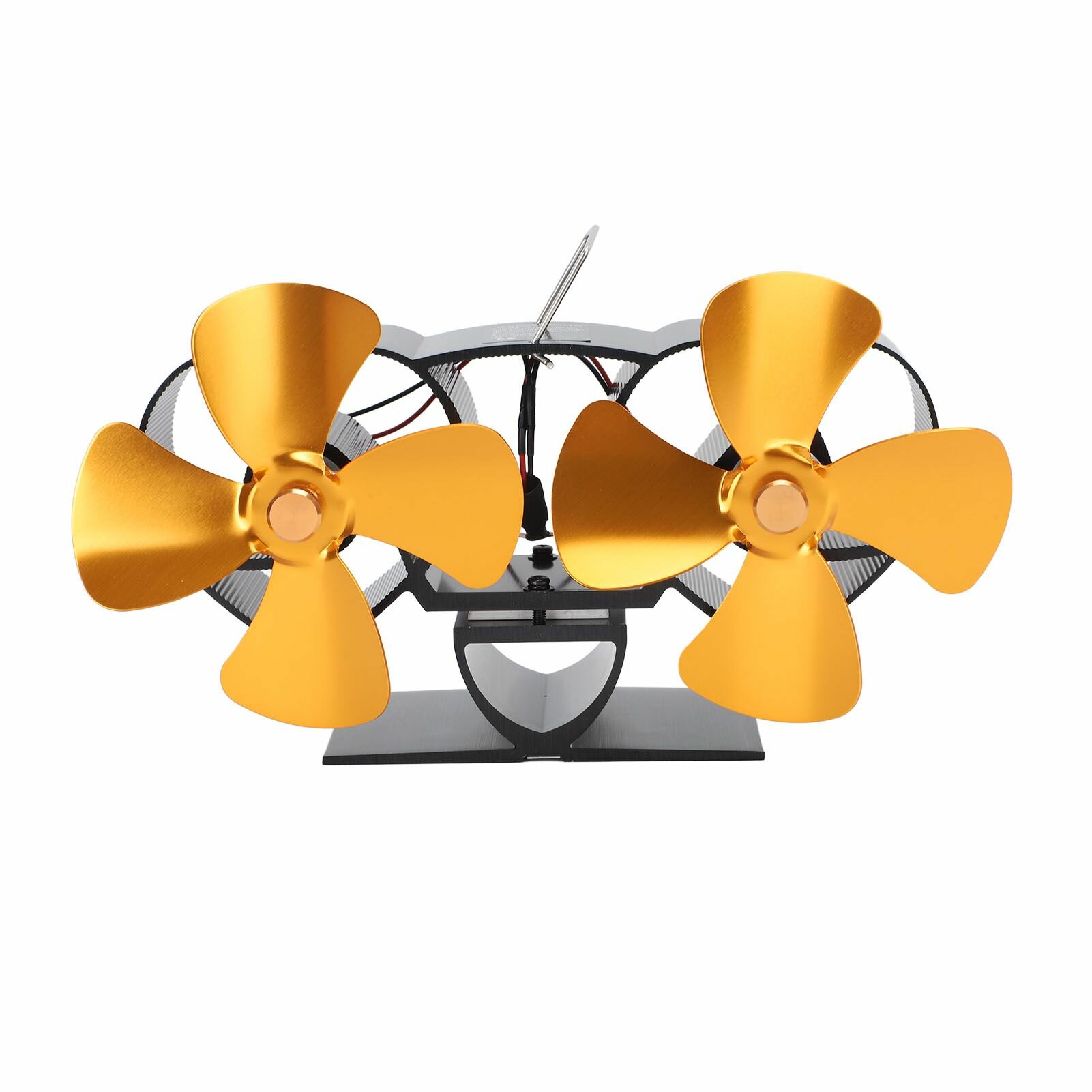 4 лопастной двухголовочный вентилятор золотой, заменяемый