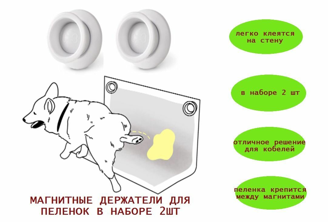 Магнитный держатель пеленок на стену для собак