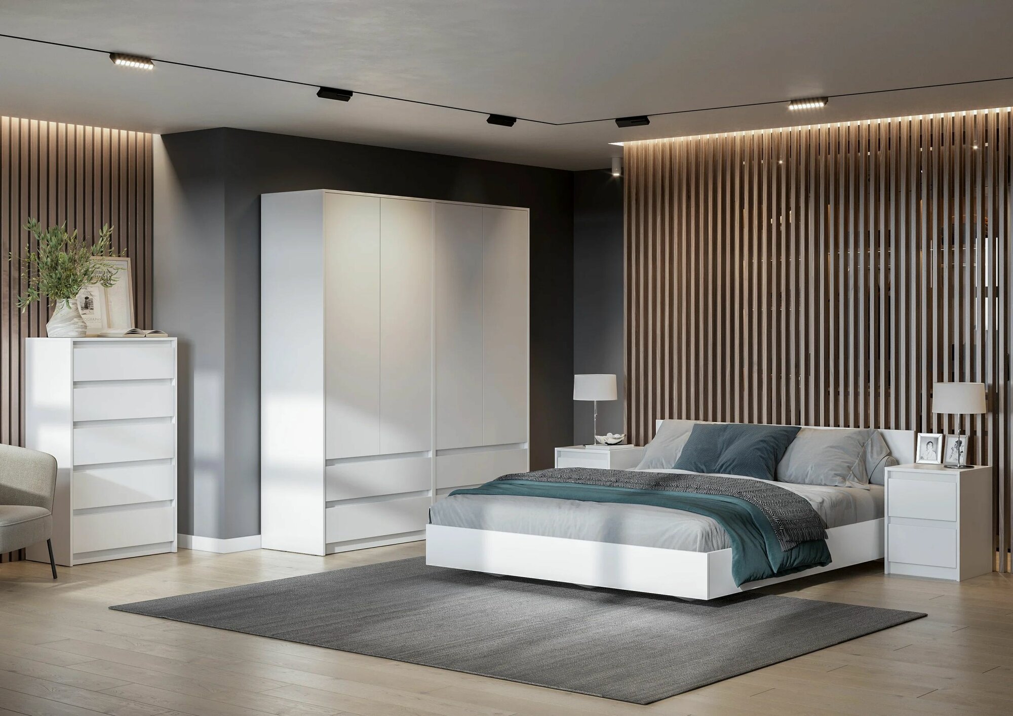 Спальня Айден 3 белый (Интерьер-Центр)