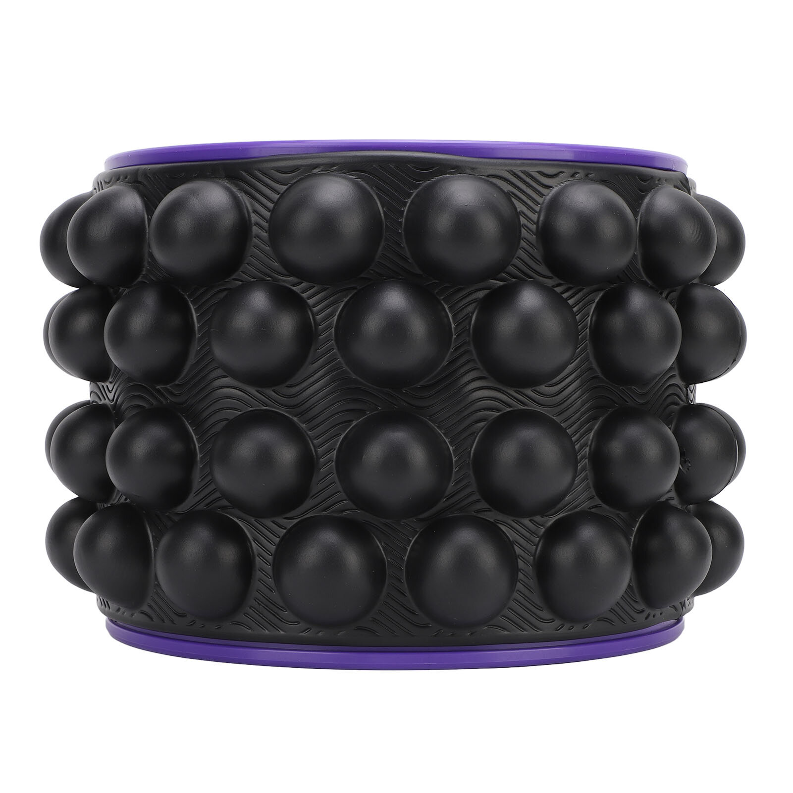 Ролик для йоги Back Stretcher Cracker для снятия напряжения в позвоночнике с 3D-эффектом точек акупунктуры, уменьшение скованности, фиолетовый и черный цвета