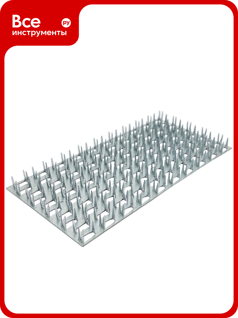 Гвоздевая пластина РК груп 120x250x1,2x14 РКГ00006335, стальная конструкция с покрытием белого цинка для соединения
