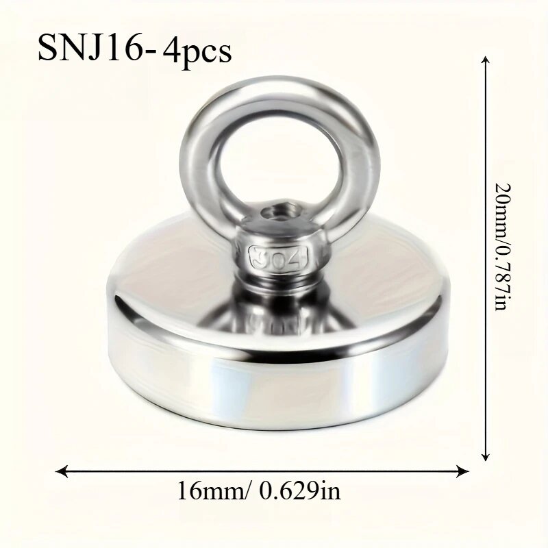 Магнит для рыбалки U-POLEMAG SNJ16/20/25/32/36/42/48/60/70/75/80 SNJ16-4pcs