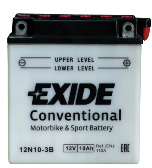 Аккумулятор мото сухозаряженный EXIDE CONVENTIONAL 12N10-3B 135x90x145
