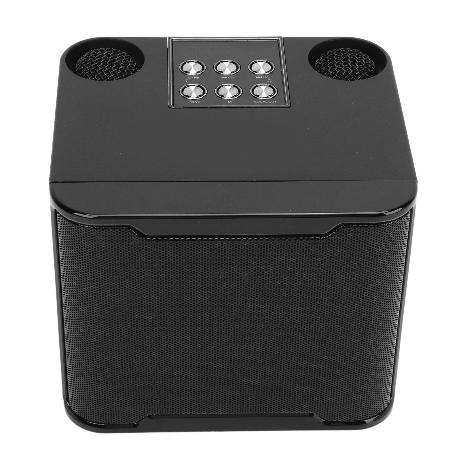 YS 230 Портативная Bluetooth-колонка с набором микрофонов Караоке-машина с 2 беспроводными микрофонами для вечеринок в помещении и на открытом воздухе, семейных посиделок, черный