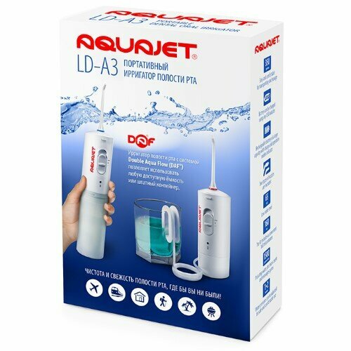 Ирригатор полости рта aquajet ld-a3/розовый