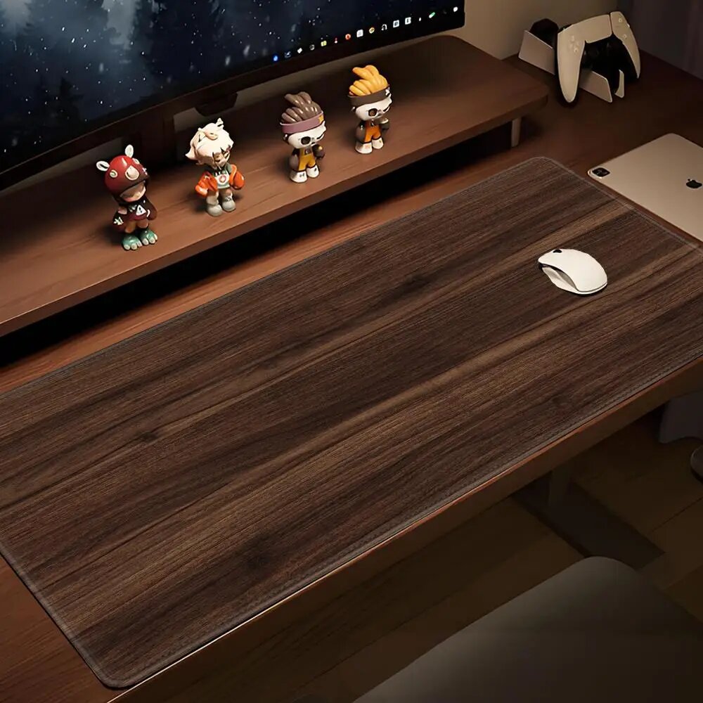 Коричневый коврик для мыши под дерево, серый коврик для мыши серии, 100 × 50, настольный коврик для компьютерного геймера, клавиатура, подушка для стола, игровые аксессуары