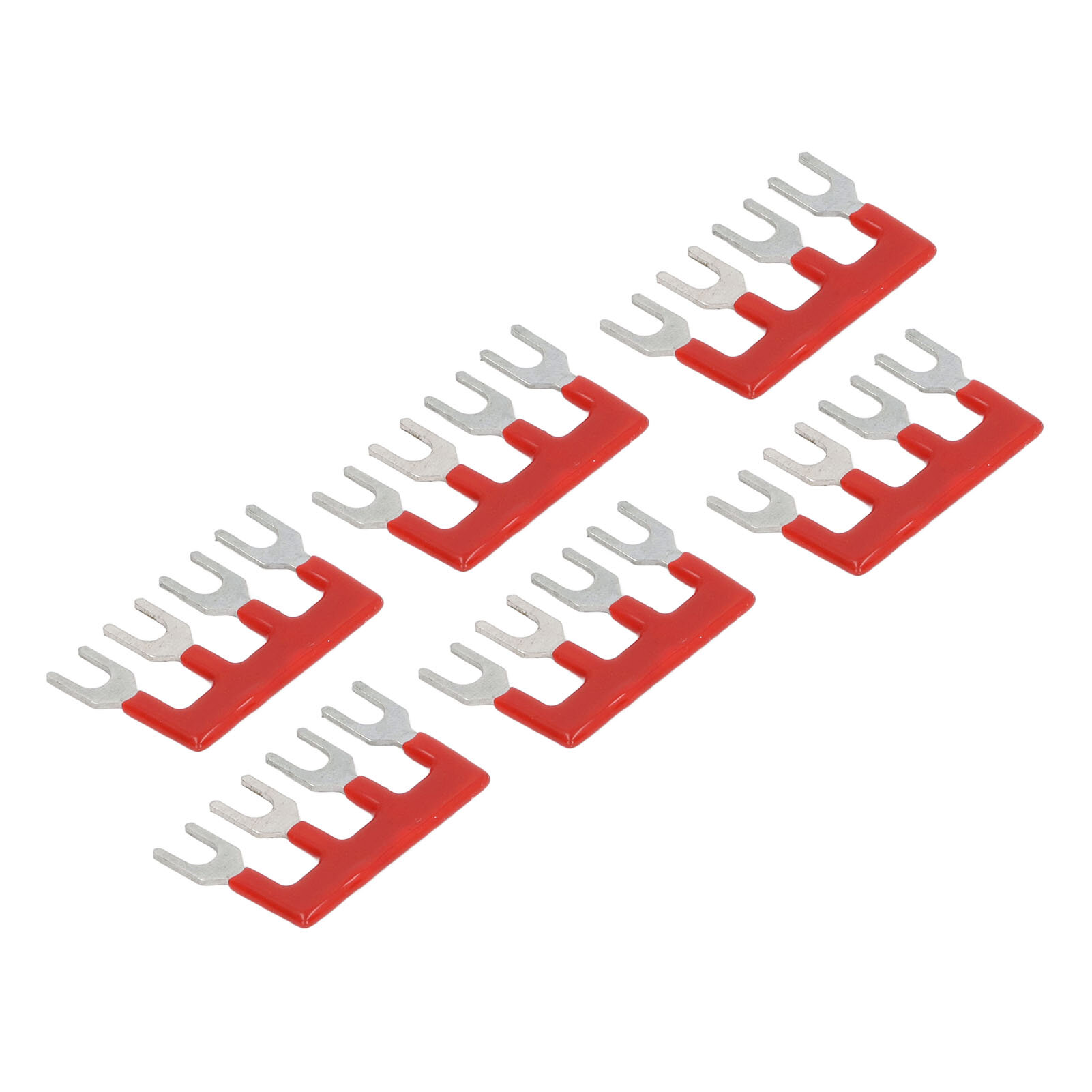 20 шт, клеммные колодки с перемычками, медный проводник, клеммные колодки в виде вилки из ПВХ, 400 В, 15 А, красный TB 1504