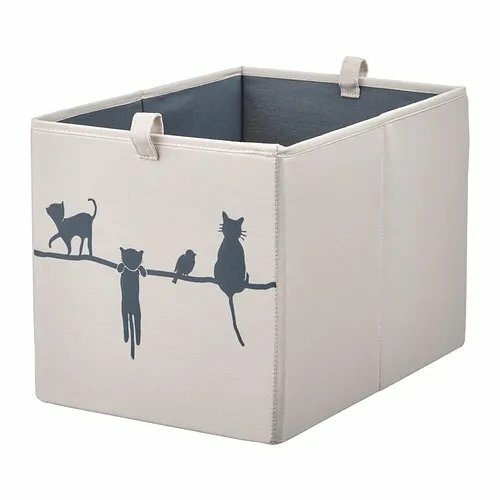 Коробка для хранения детских вещей и игрушек икеа IKEA BARNDROM, 26x37x26 см, бежевый