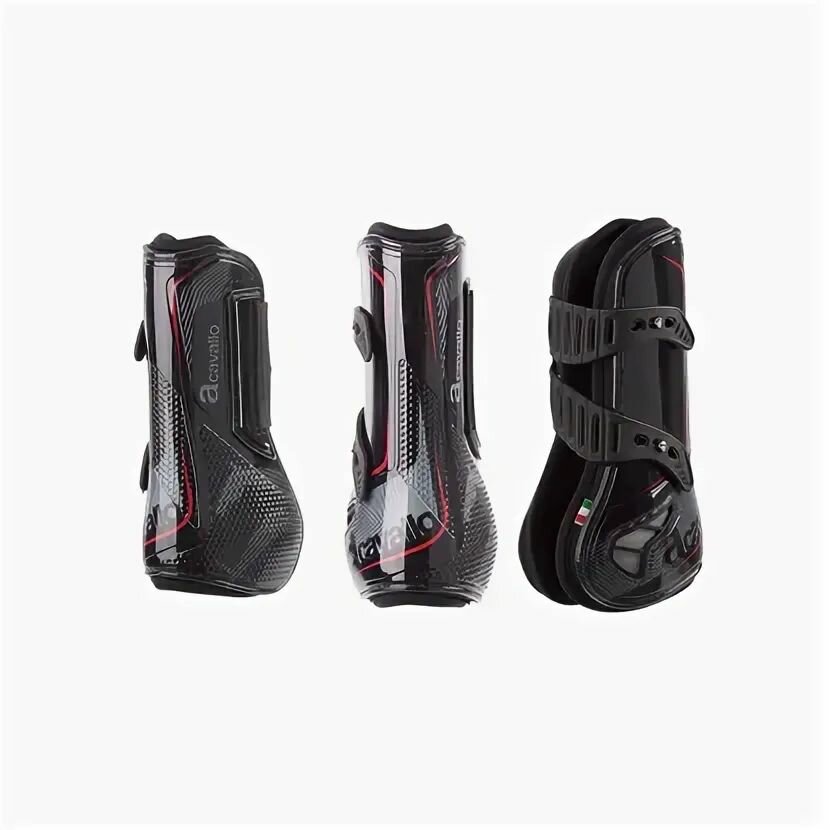 Ногавки для лошади Acavallo "OPERA" на витнах, 2 передние и 2 задние, комплект 4 шт. размер Full, цвет Черный