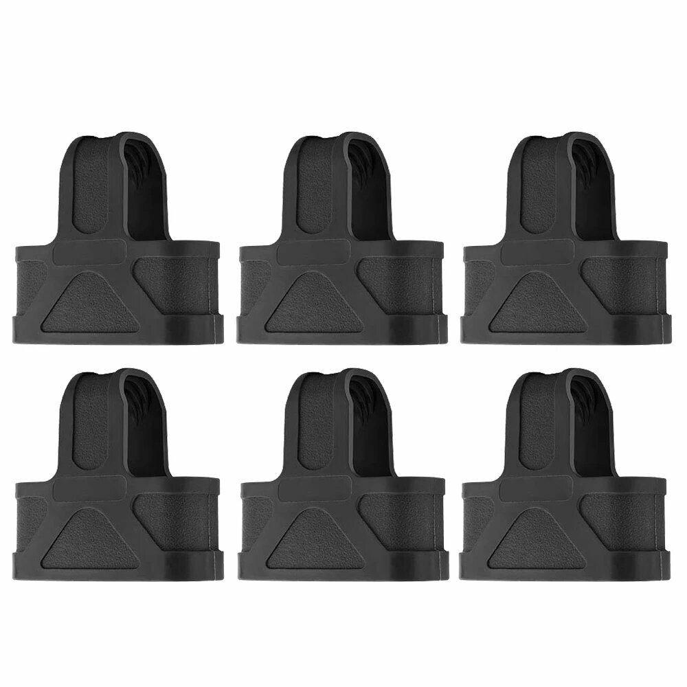 3/6 шт. Резиновая клетка Magazine Assist для .223 5,56 мм Черный, 6Pcs (Black)