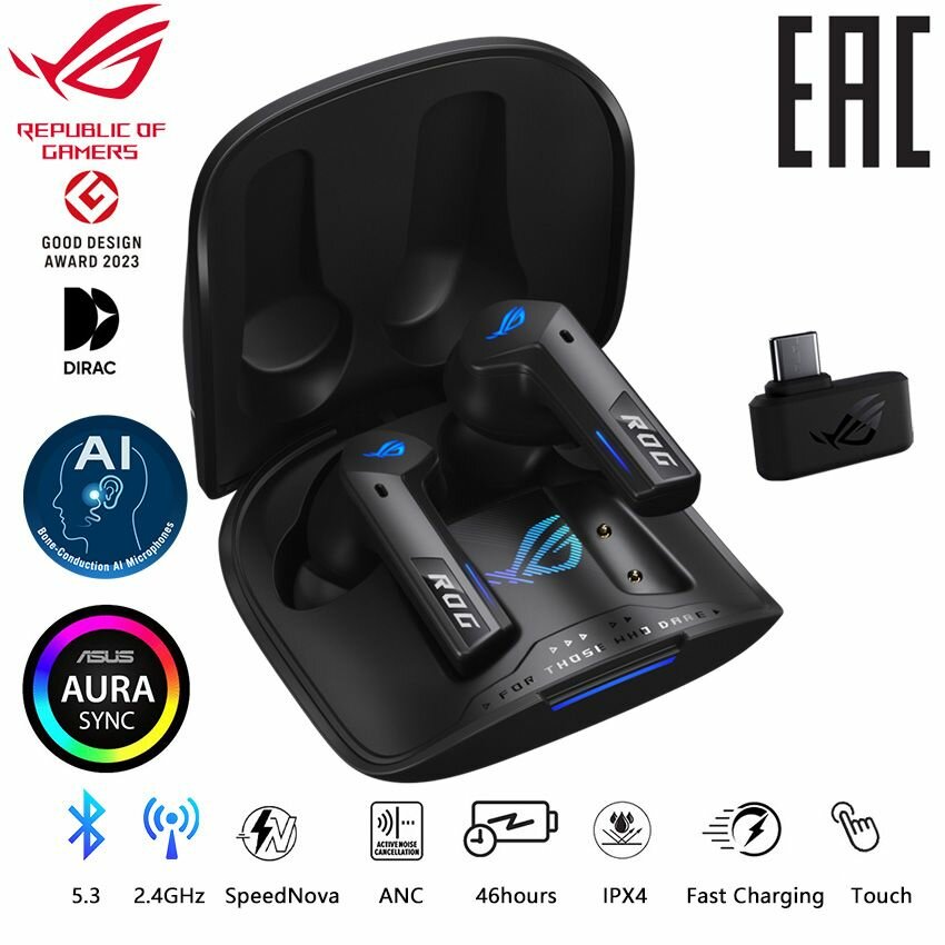 Asus naushniki besprovodnye s mikrofonom bluetooth chernyy