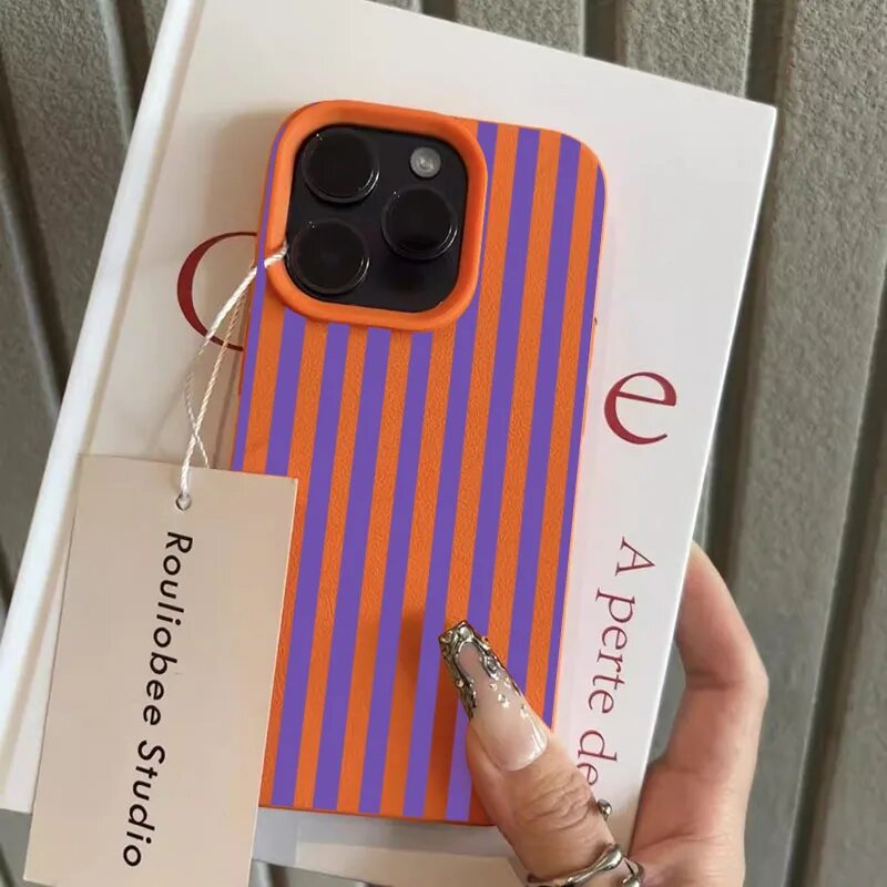 Чехол для iPhone 15 Pro Max, полосатый, цвет 4