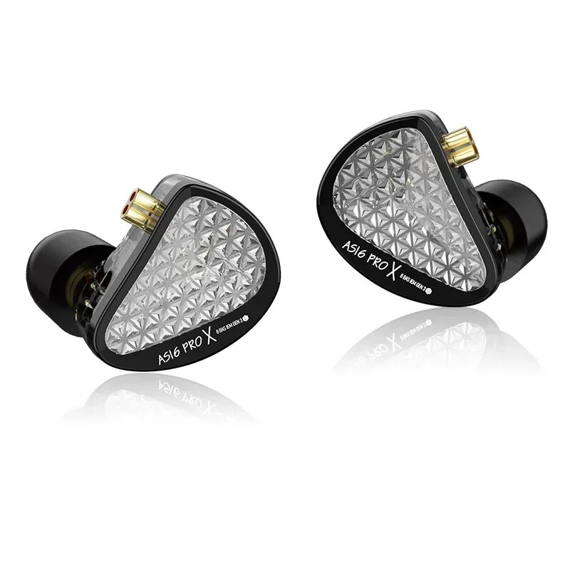 KZ AS16 PRO X 16BA проводные внутриканальные наушники black no mic