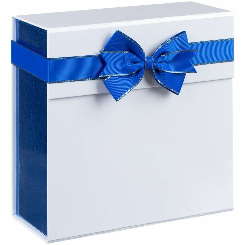 Коробка складная Gallant, M, белая с синим, 21,2x21,3x9 см