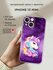 Чехол на Apple iPhone 13 mini / Айфон 13 мини с принтом "Кудрявый единорог"