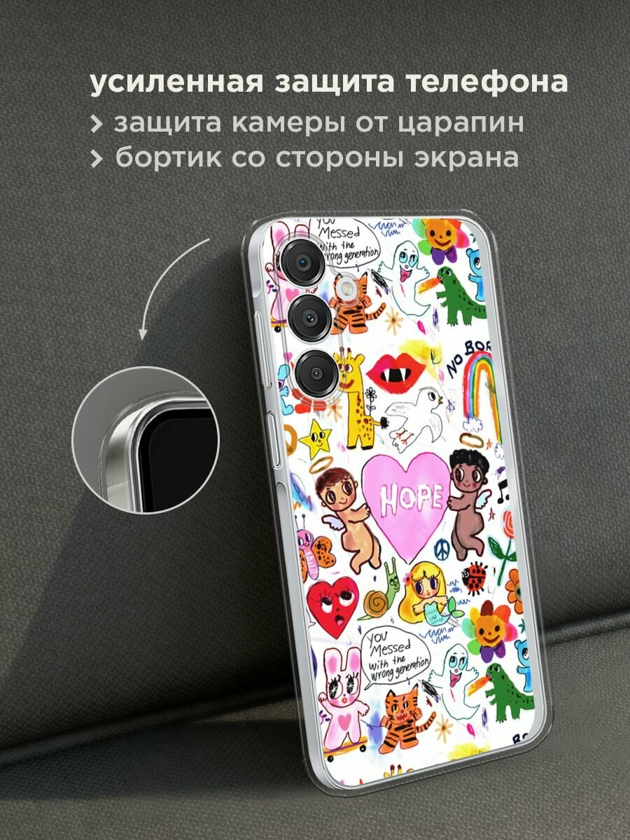 Чехол на Samsung Galaxy A16 / Самсунг А16 с принтом "Милые рисунки" — фото 1
