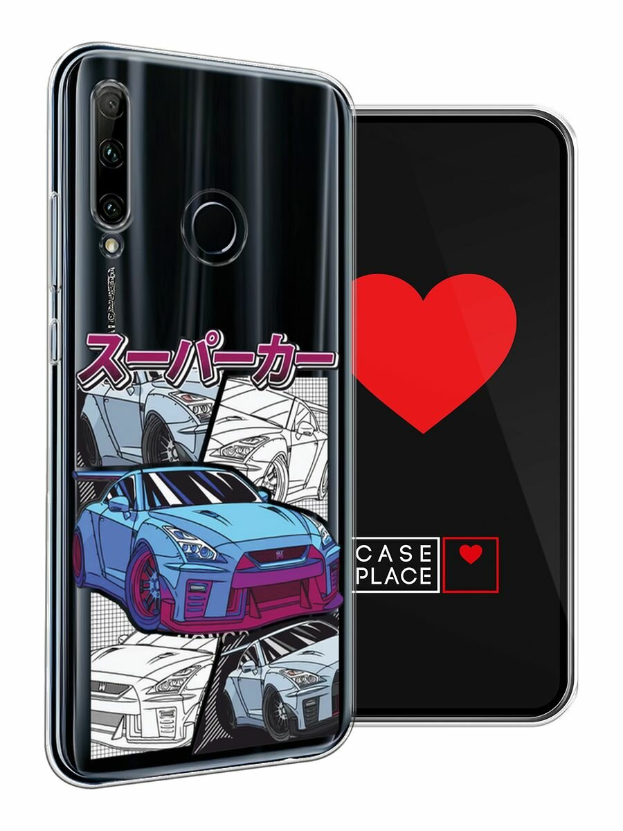 Чехол на Honor 10i/20 Lite 2019/20e/Huawei P Smart Plus 2019 / Хонор 10i с принтом "JDM коллаж", прозрачный — фото 1