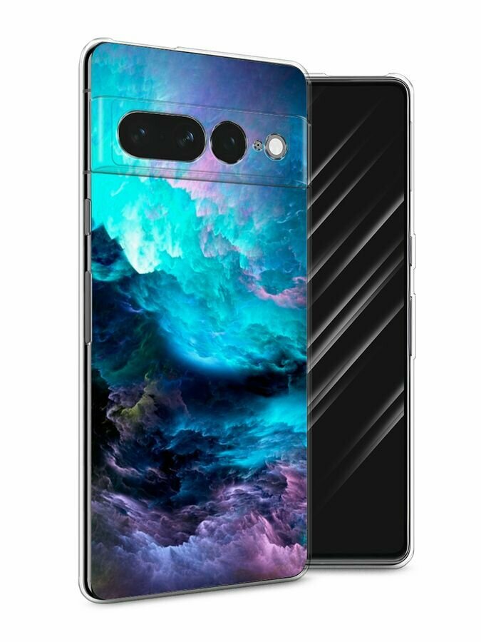 Чехол на Google Pixel 7 Pro / Гугл Пиксель 7 Про с принтом "Бирюзовое небо"