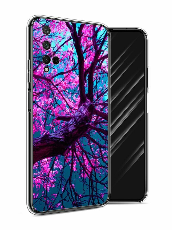 Чехол на Honor 20/Huawei Nova 5T / Хонор 20/Хуавей Нова 5Т с принтом Фиолетовое дерево