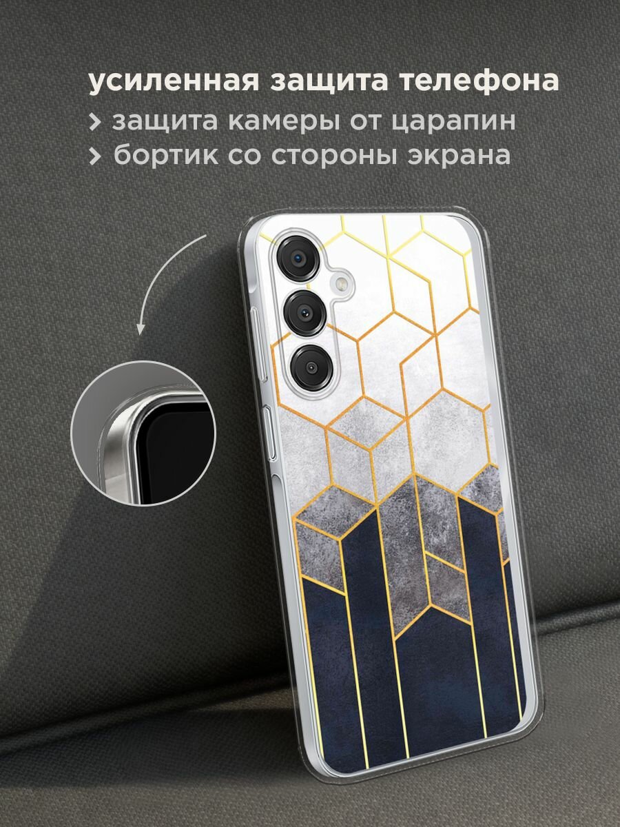 Чехол на Samsung Galaxy A16 / Самсунг А16 с принтом "Черно-белая мозаика" — фото 1