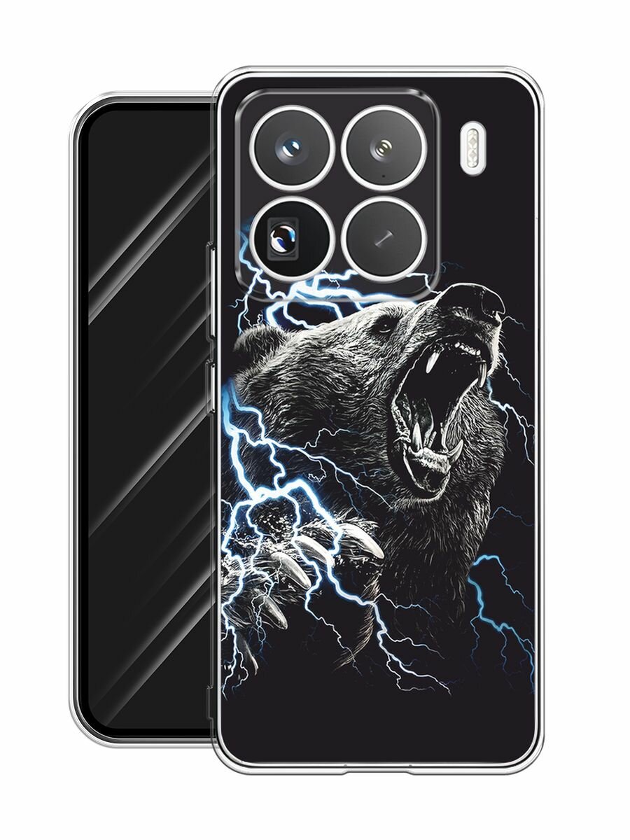 Чехол на Xiaomi 15 Pro / Сяоми 15 Про с принтом "Гроза и медведь" — фото 1