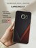 Чехол на Samsung Galaxy S7 / Самсунг Галакси С 7 с принтом "Красный карбон"