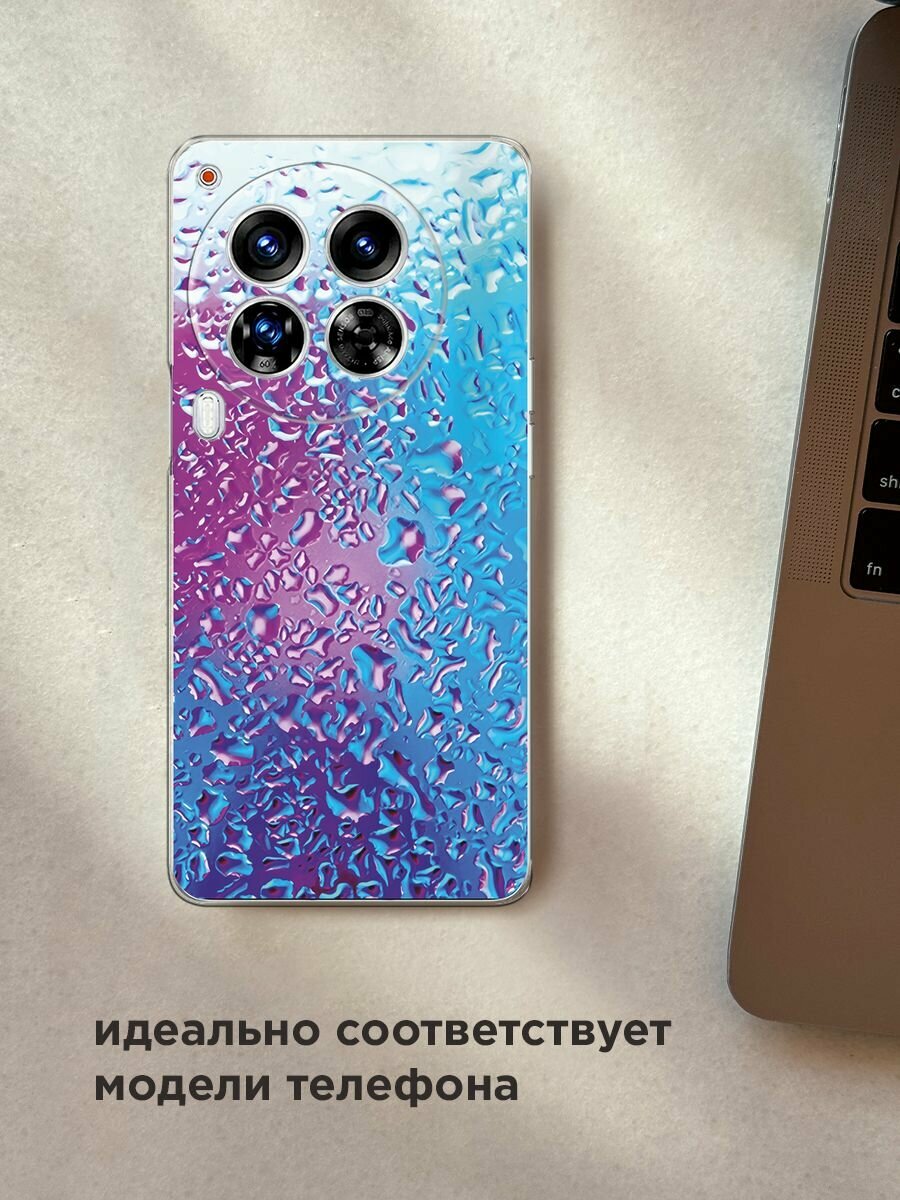 Чехол на Tecno Camon 30 Premier / Текно Камон 30 Премьер с принтом "Капли на стекле" — фото 1