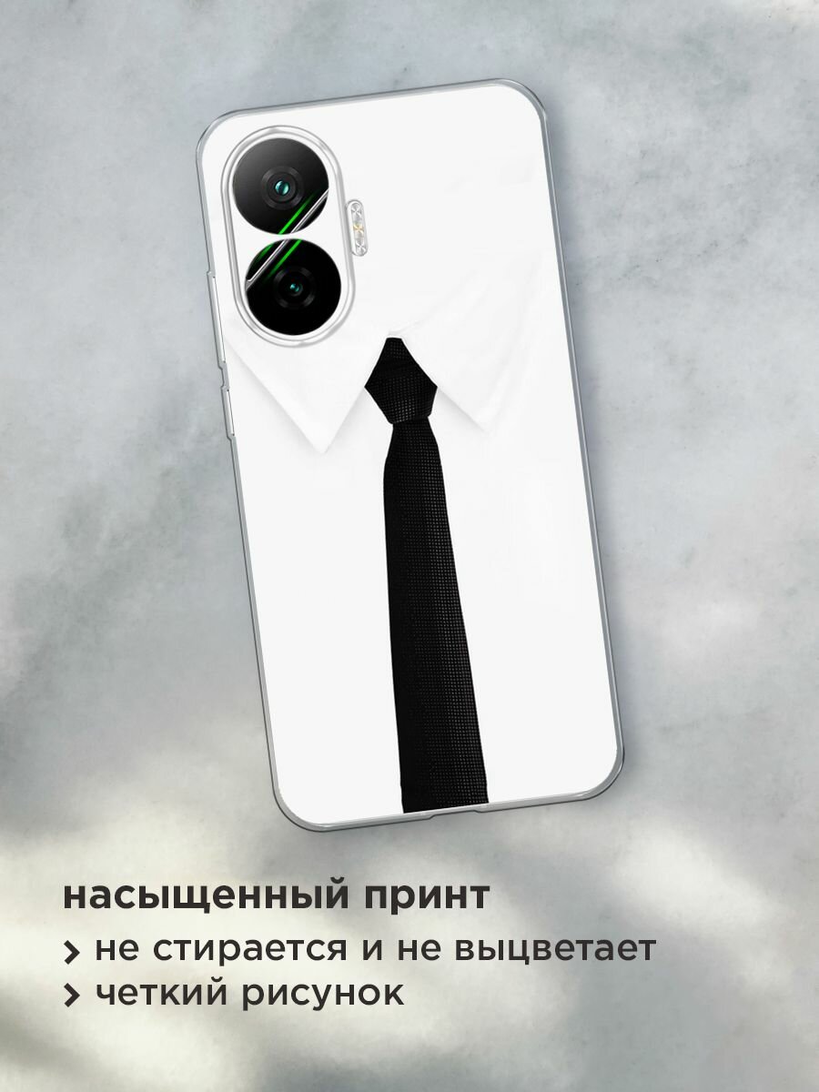 Силиконовый чехол на Poco F7 / Поко F7 с принтом "Галстук" — фото 1