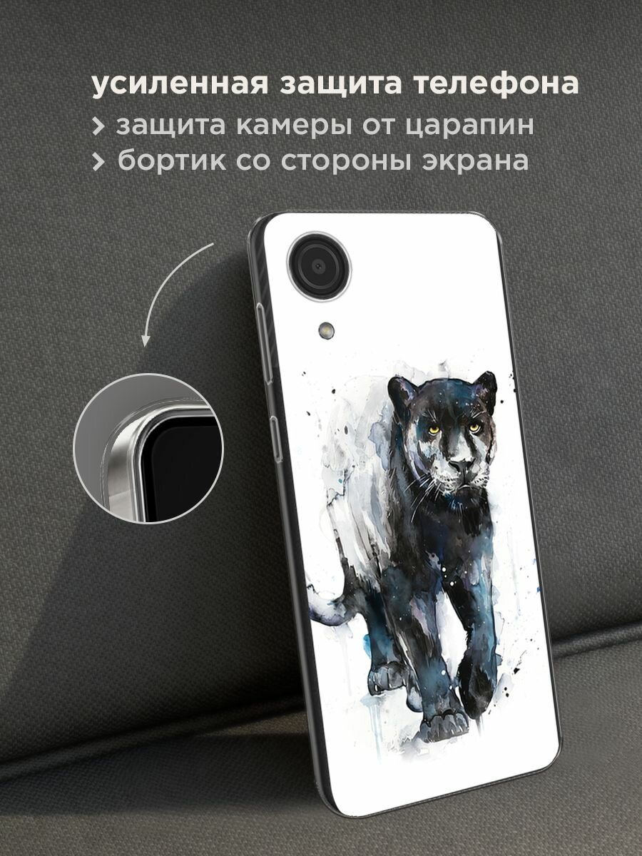 Чехол на Samsung Galaxy A03 Core / Самсунг Галакси А03 Core с принтом "Пантера арт 3" — фото 1