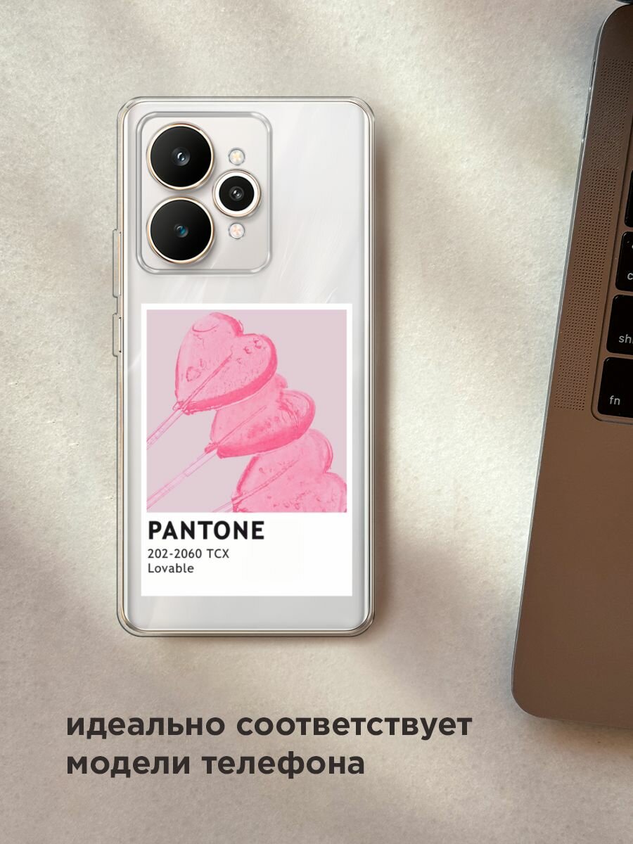 Чехол на Realme 15 / Реалми 15 с принтом "Pantone Lovable 2 - 14 февраля", прозрачный — фото 1