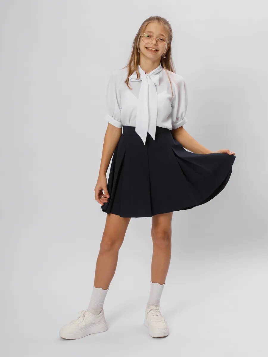 Школьная юбка-шорты школьная коллекция