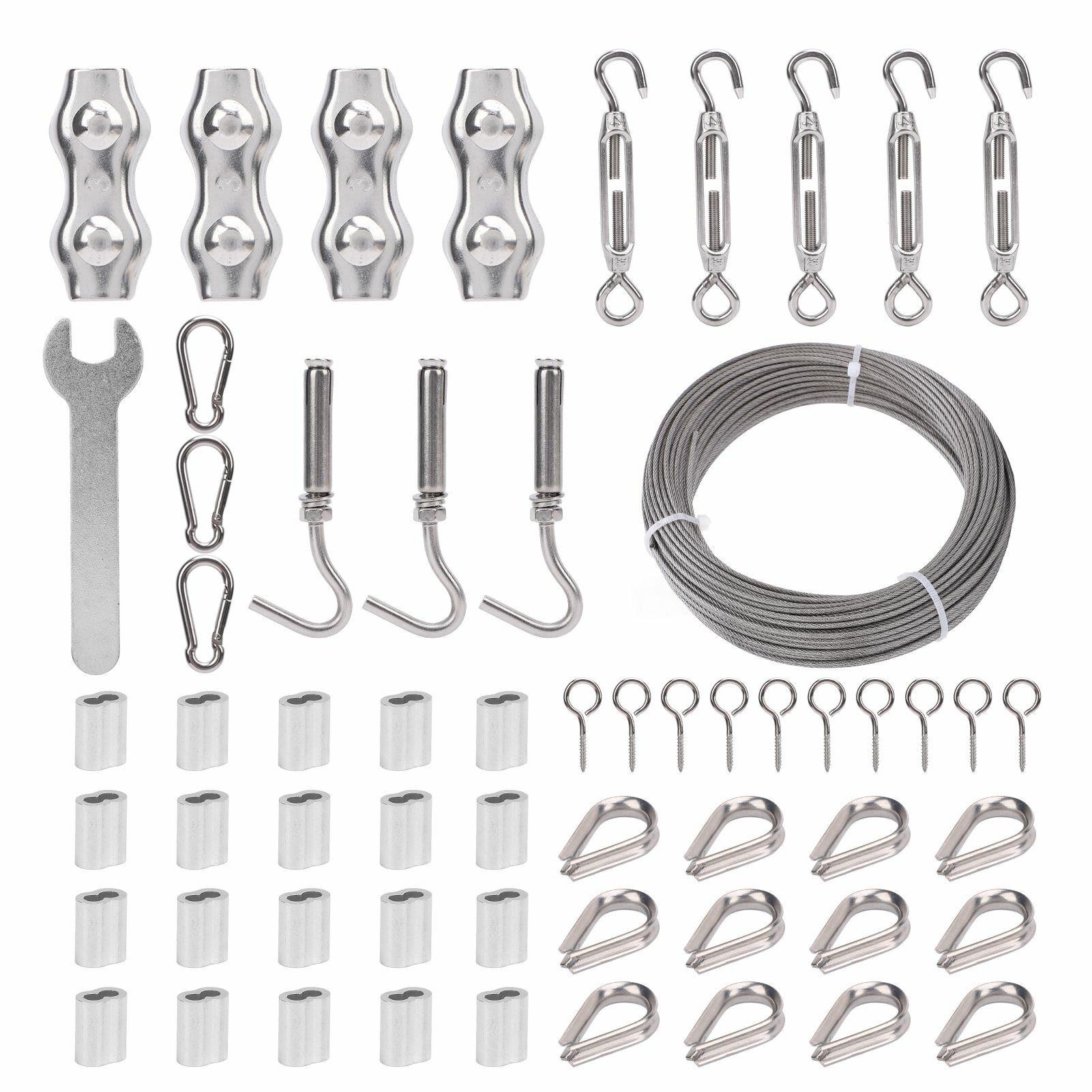 Комплект троса из нерж. стали 2 мм (100 футов)