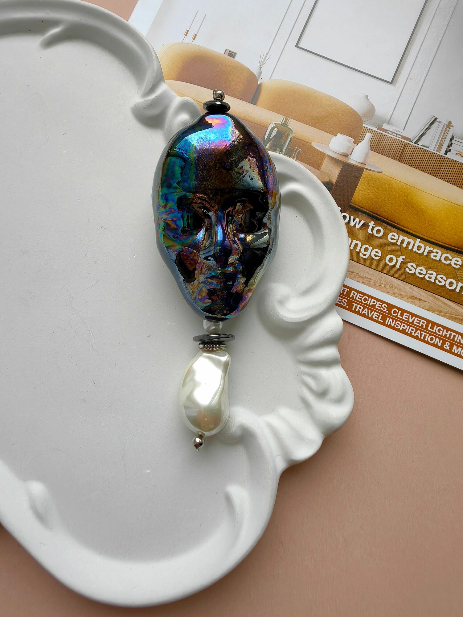 Брошь P.J. MURANO, перламутр