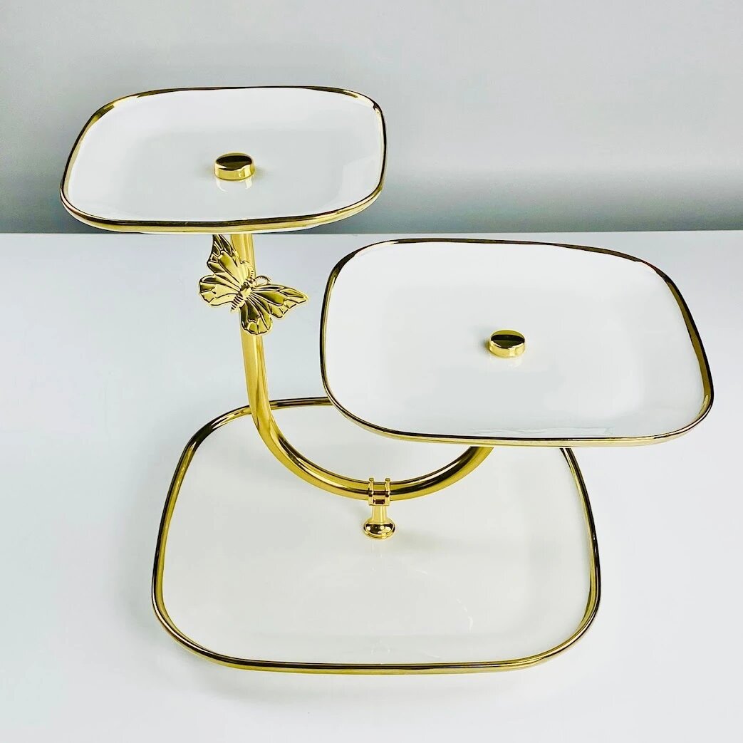 Трехъярусная этажерка лазурит Фарфор 133-468 118-133-468