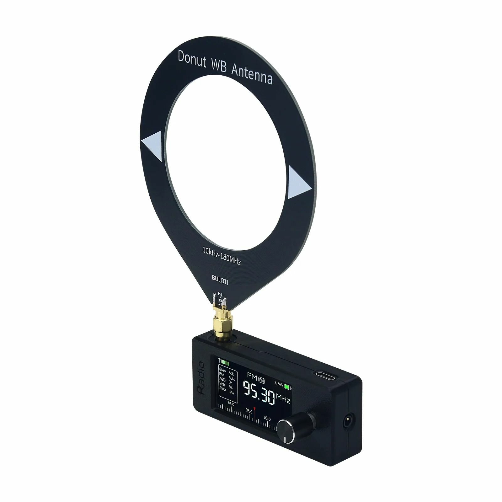 Mini SI4732 0.5-108MHz Портативное радио LSB USB AM FM Все полосы радио с антенной Donut WB