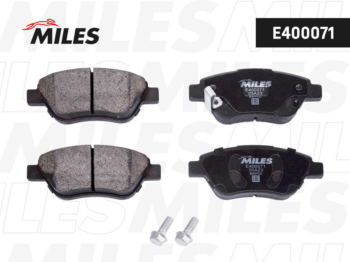 Колодки тормозные Opel Corsa D 06-; Fiat Doblo 01-, Panda 04- передние Miles Low-metallic