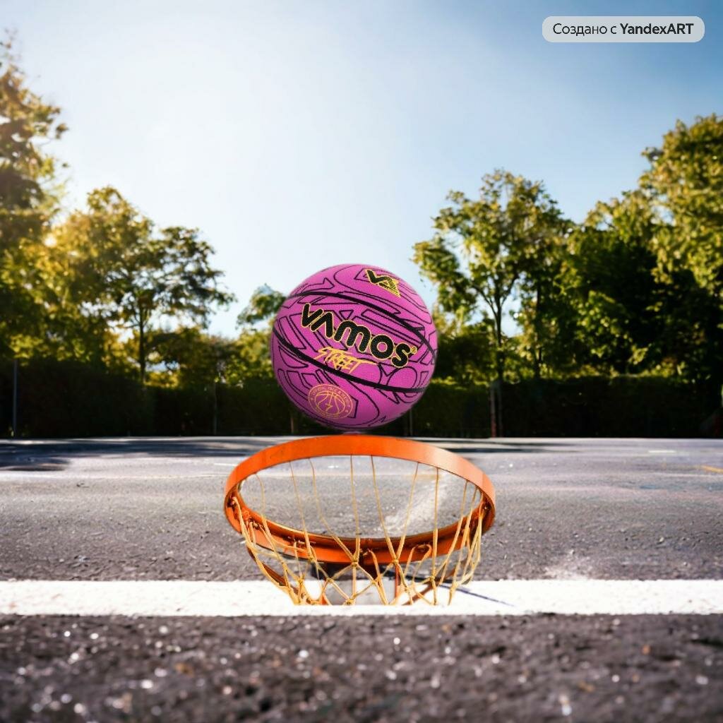 Баскетбольный мяч Vamos Street, 7-й размер, камера бутиловая, клееный