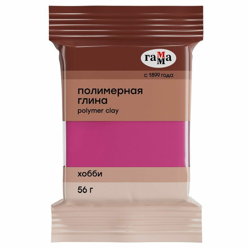 Полимерная глина Гамма Хобби, цвет - фуксия, 56г, 1922 305081