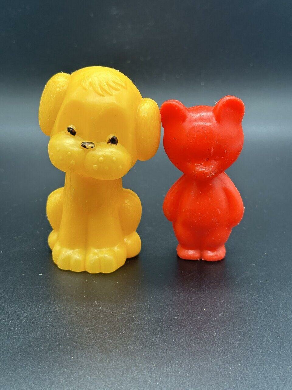 Игрушки СССР собачка и мишка охтален винтажные